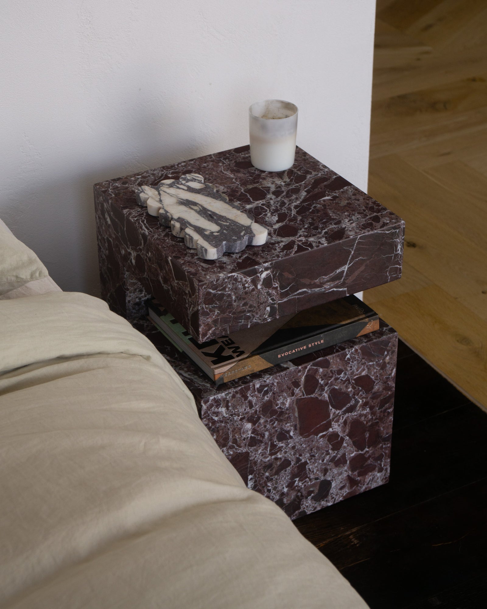 Cookie Marble Side Table - Rosa Levanto | Fleur Studios