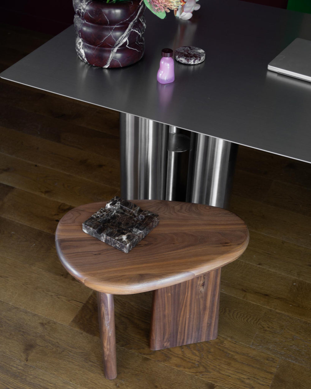 Beau Walnut Wood Side Table | by Fleur Studios