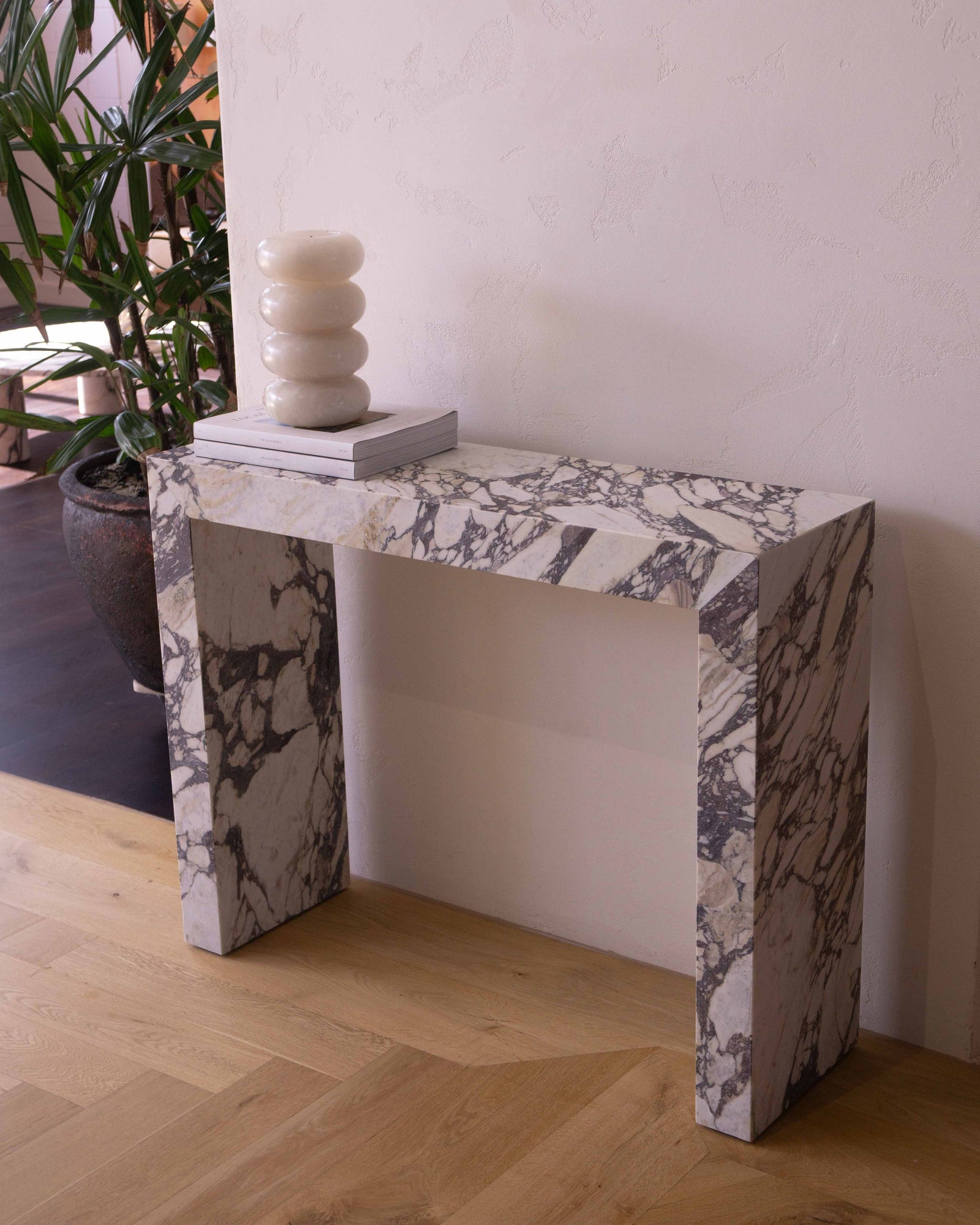 Rectangle Marble Console Table - Calacatta Viola | Fleur Studios