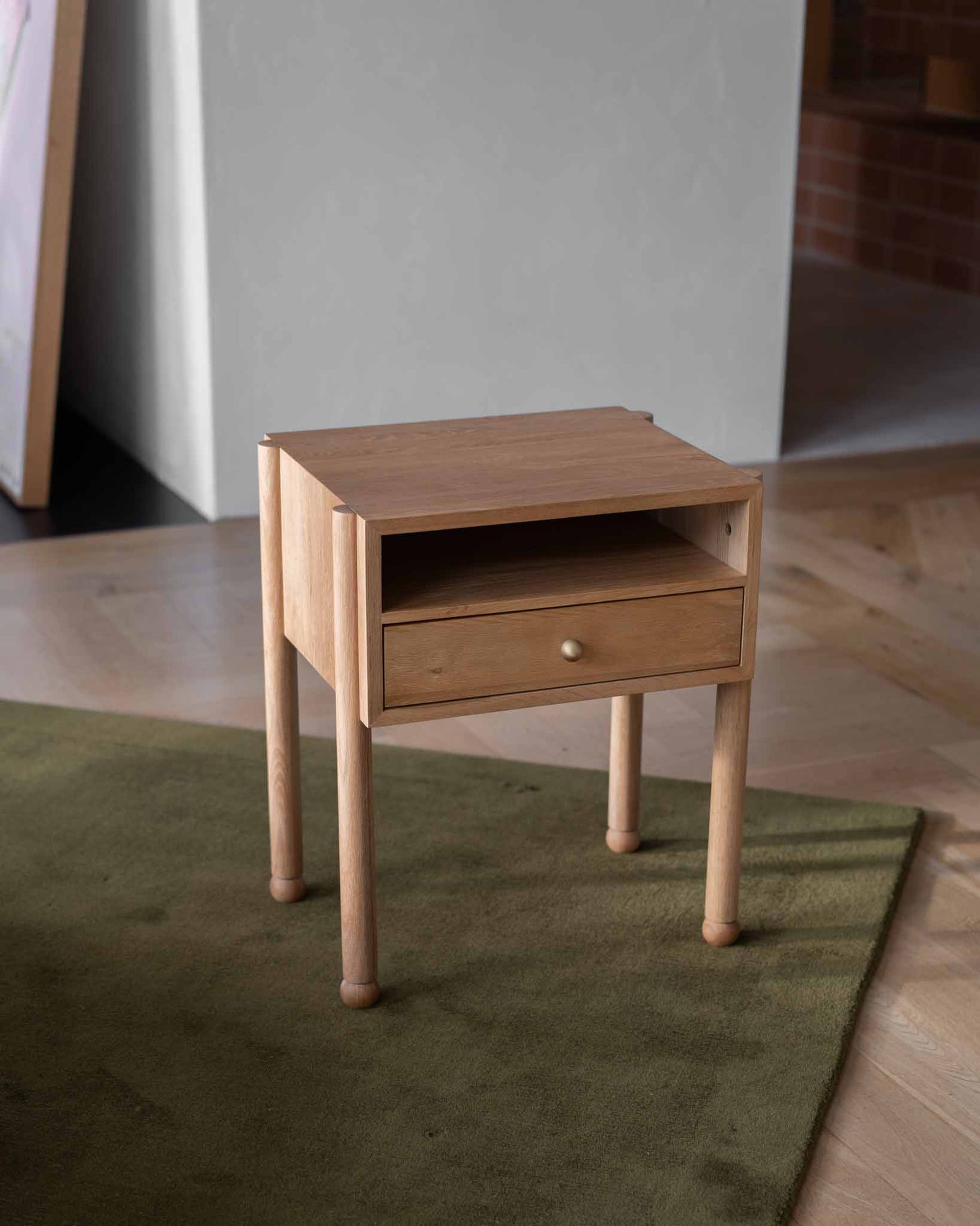 Naomi Oak Luxury Bedside Table | Fleur Studios