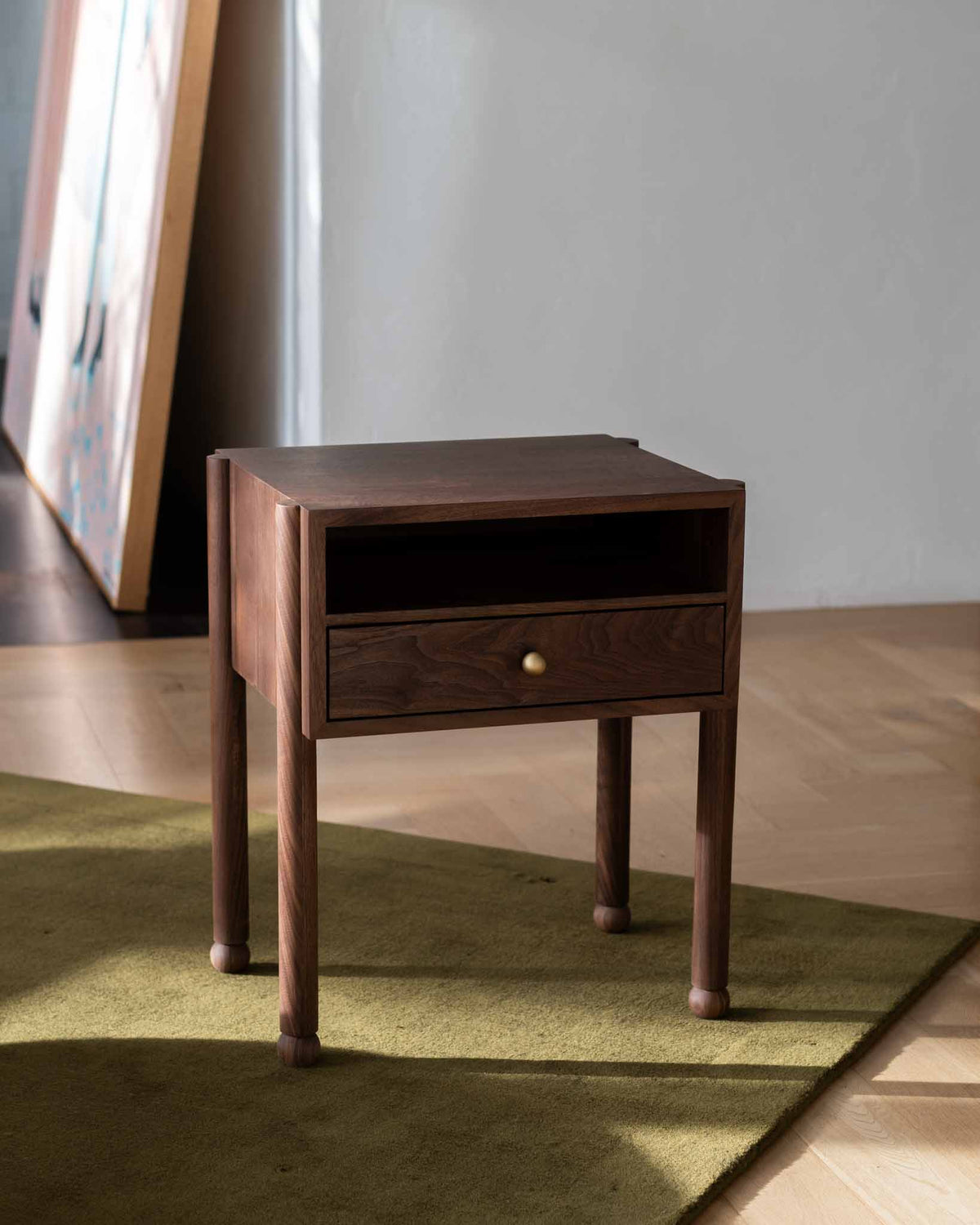 Naomi Walnut Luxury Bedside Table | Fleur Studios