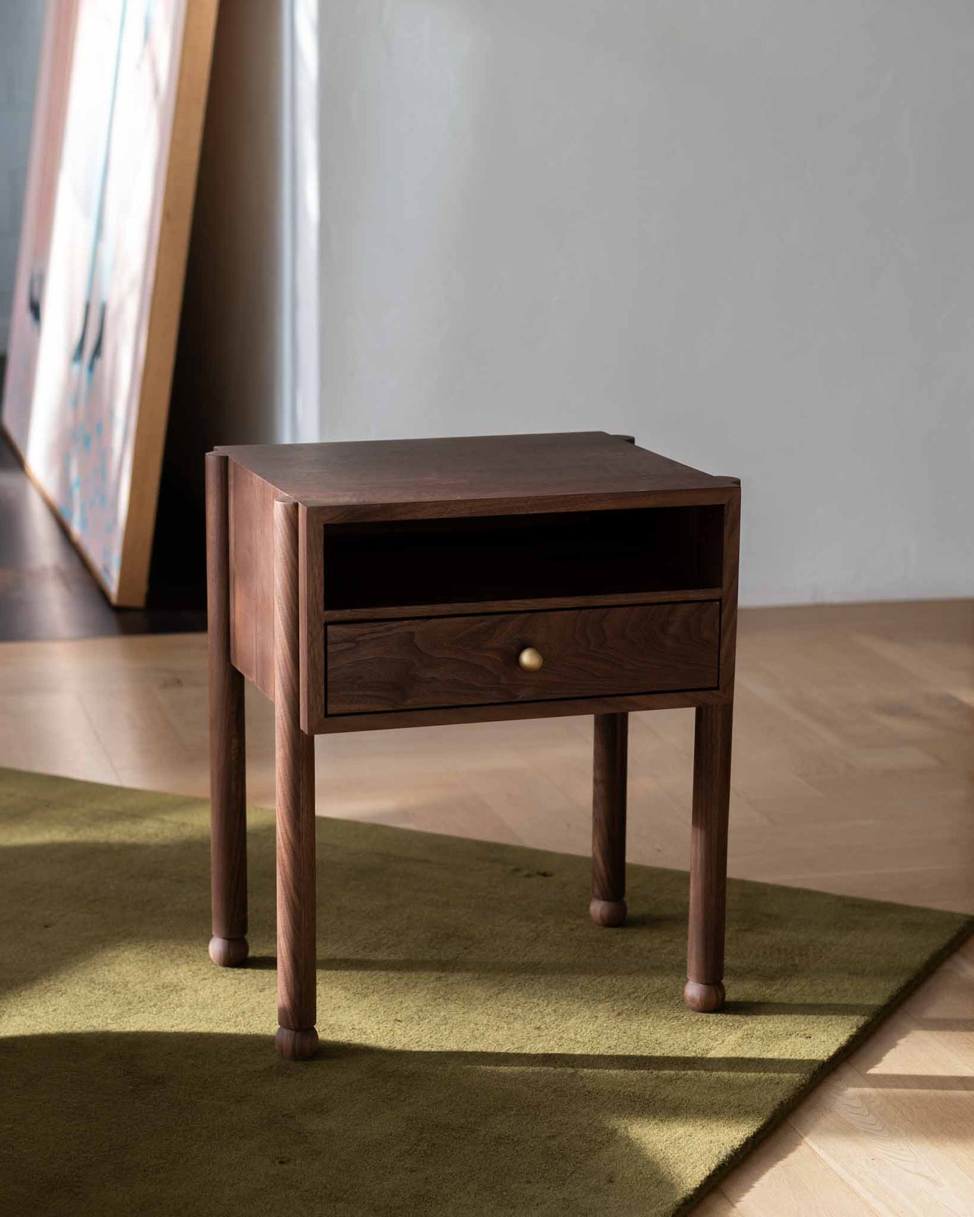 Naomi Walnut Luxury Bedside Table | Fleur Studios