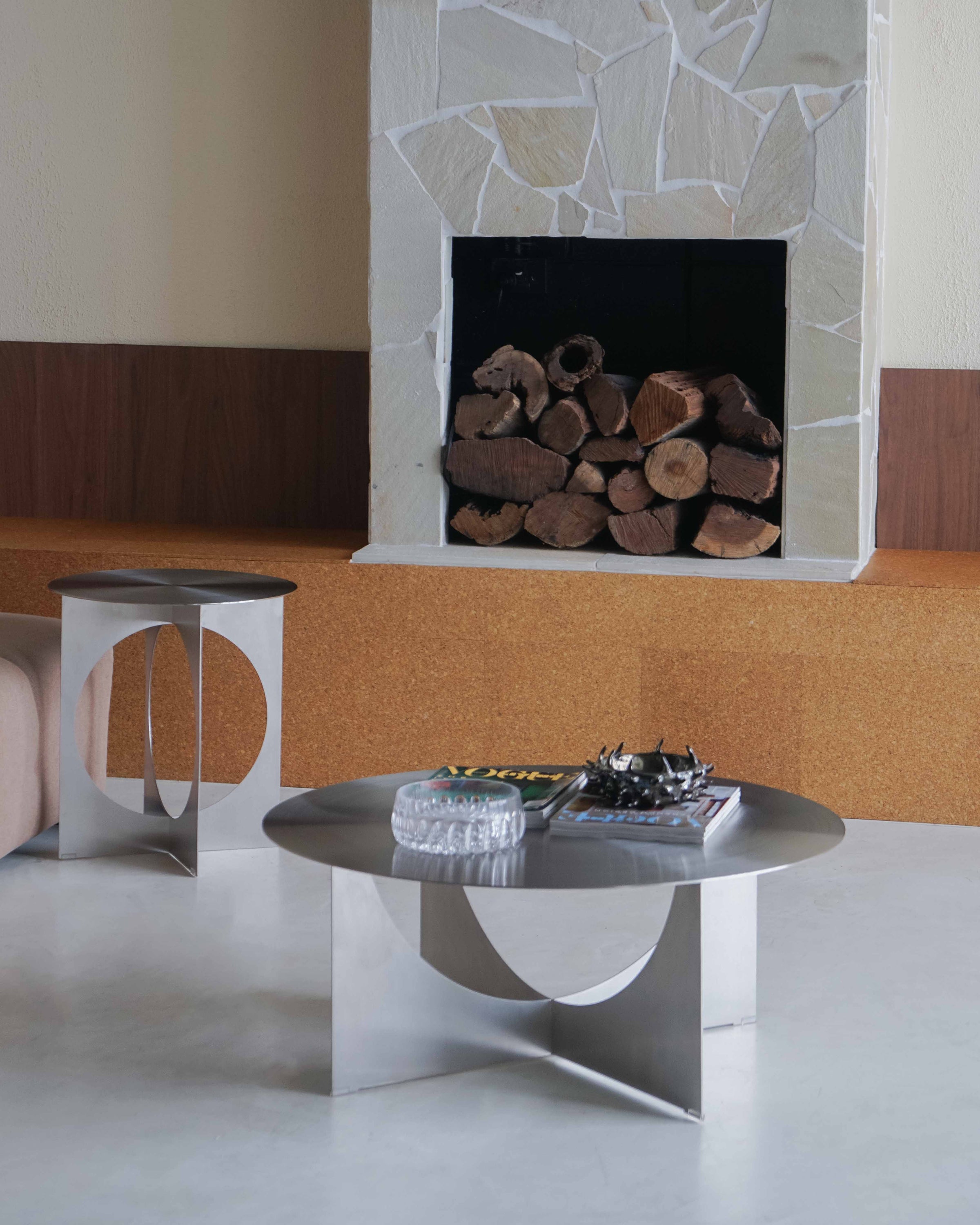 Palermo Brushed Stainless Steel Coffee Table | by Fleur Studios