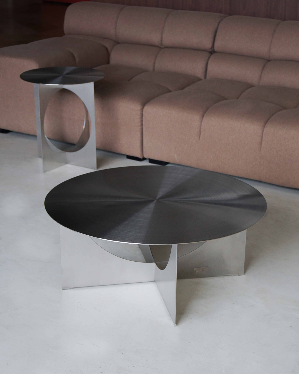 Palermo Brushed Stainless Steel Coffee Table | by Fleur Studios