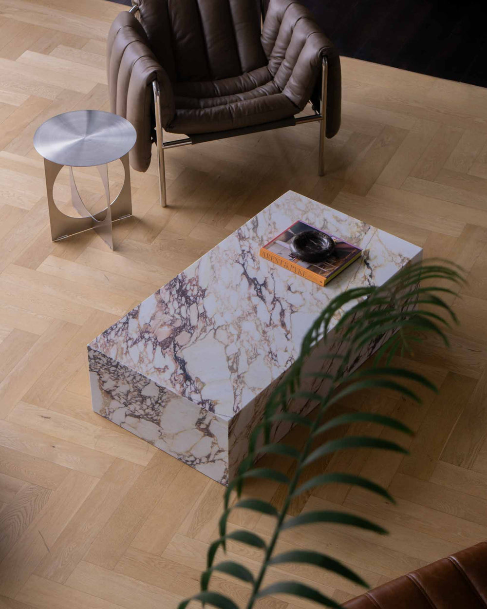 Large Plinth Rectangle Coffee Table - Calacatta Viola Marble | Fleur ...