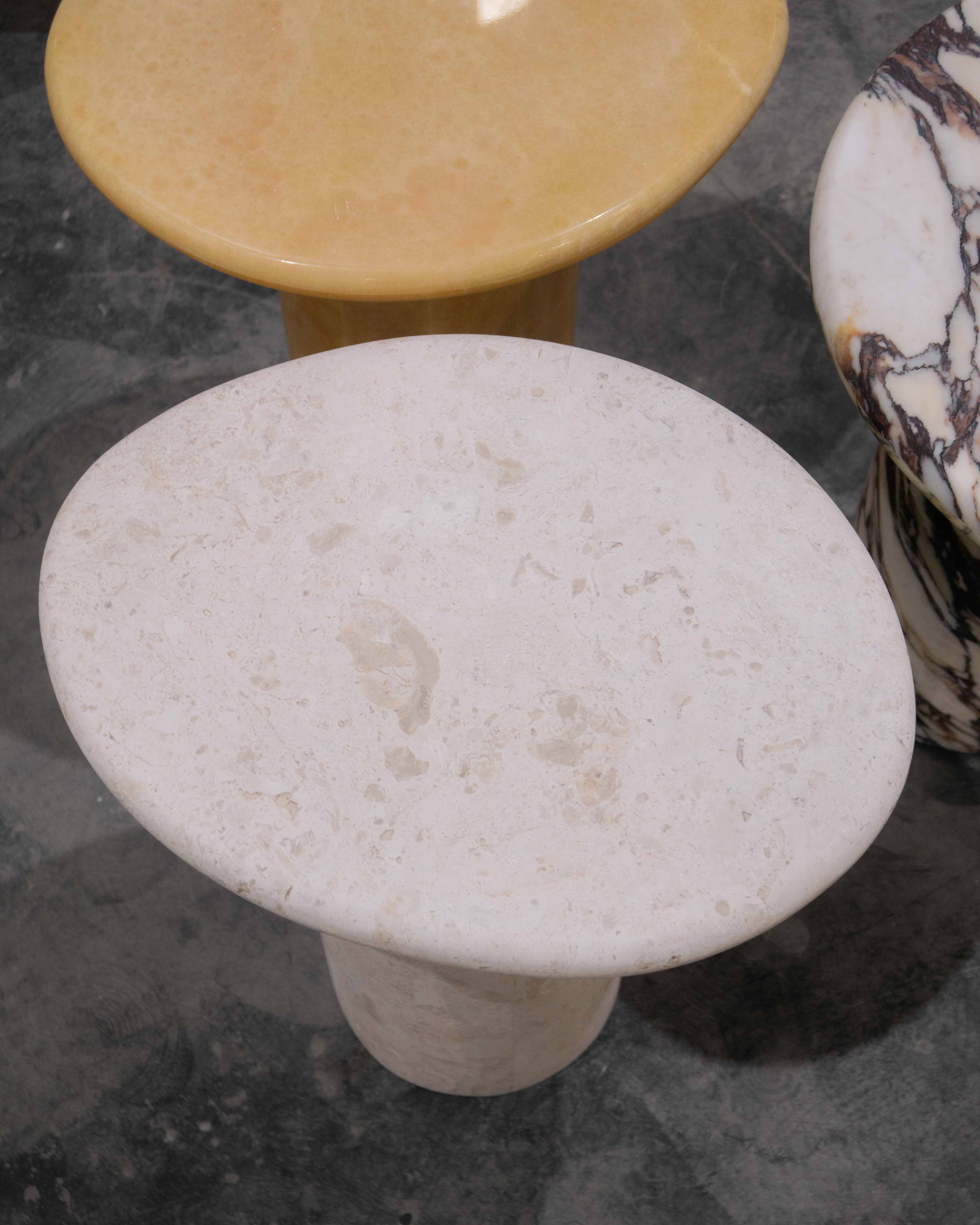 Wabi Round Cream Side Table | by Fleur Studios