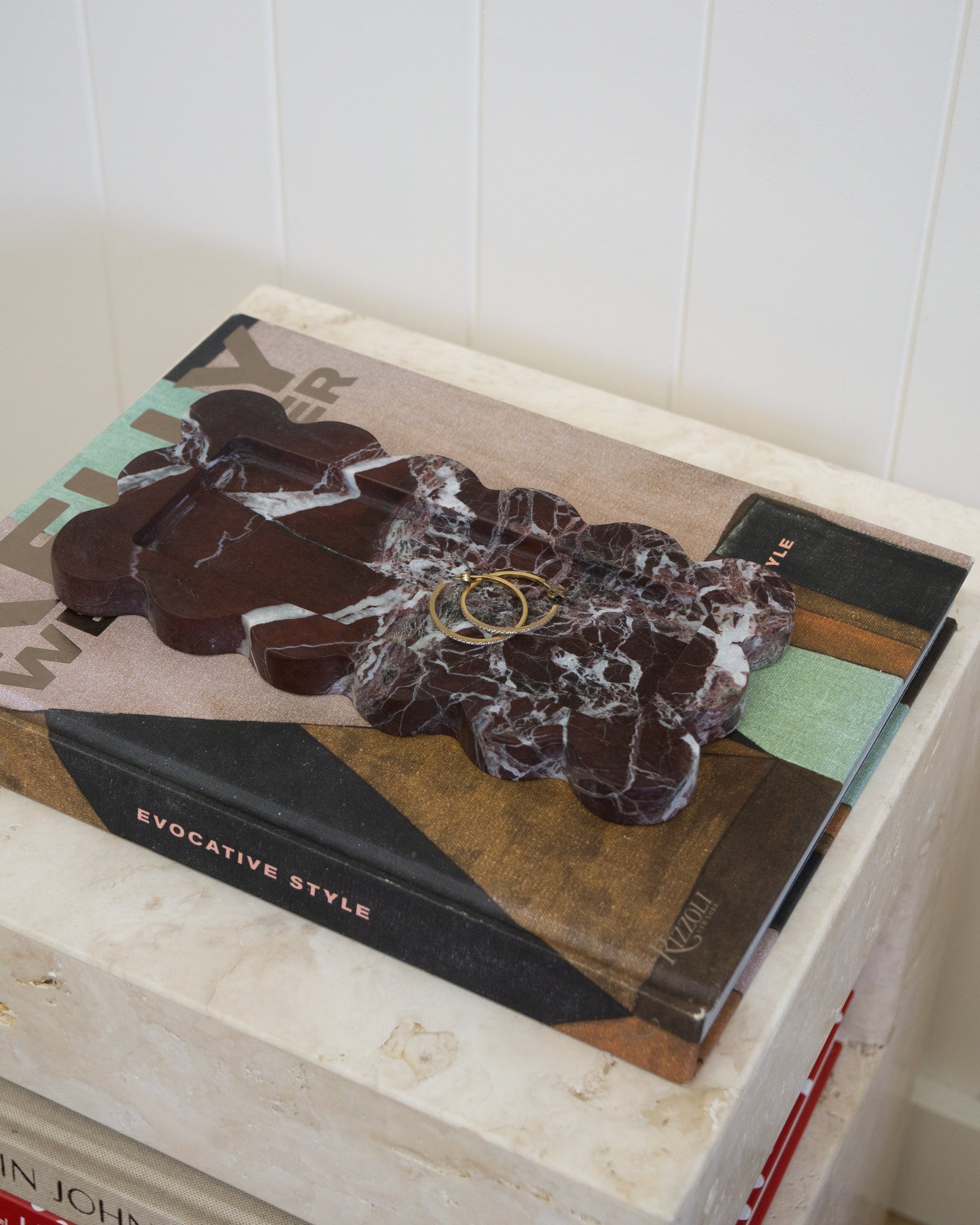 Rosa Levanto Marble Jewellery Plate | Fleur Studios